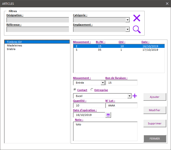 Tuto Excel - Présentation de l'outil de gestion des stocks
